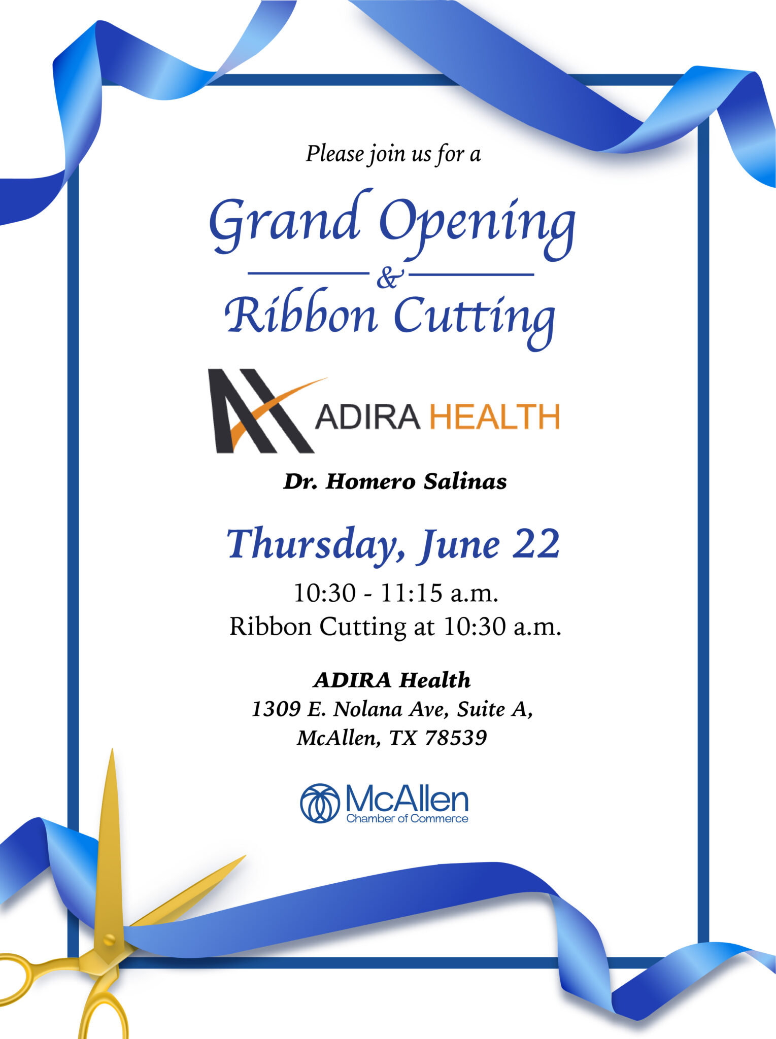 Adira Health Grand Opening & Ribbon Cutting - McAllen Chamber of Commerce
