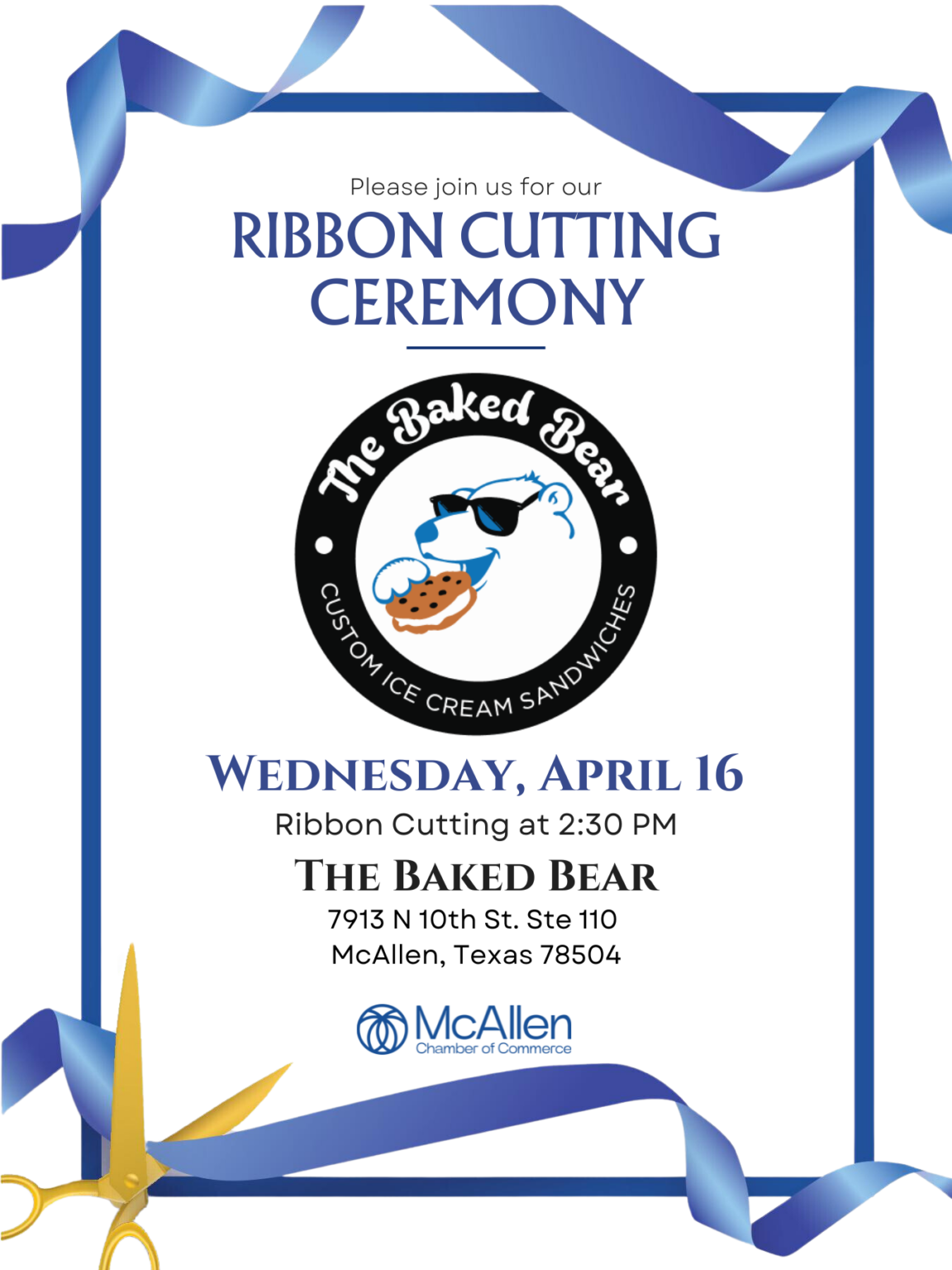 The Baked Bear: Ribbon Cutting Ceremony - McAllen Chamber of Commerce